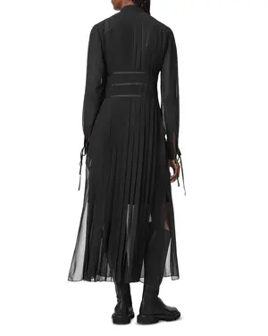 ALLSAINTS Kass Pleated Shirt Dress