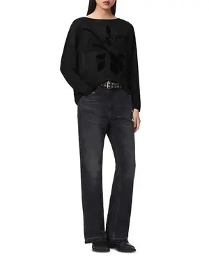ALLSAINTS Athea Rita Flocked Top