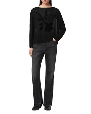 ALLSAINTS Athea Rita Flocked Top