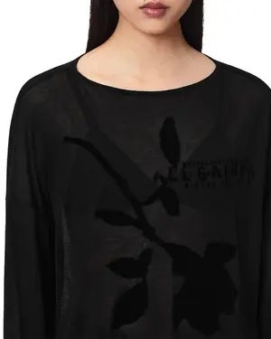 ALLSAINTS Athea Rita Flocked Top
