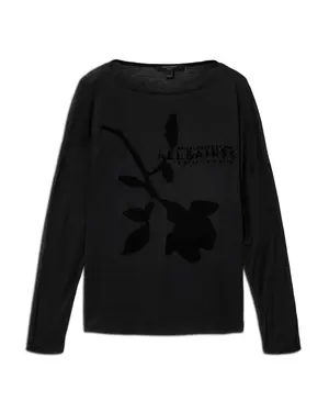 ALLSAINTS Athea Rita Flocked Top
