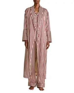 Olivia Von Halle Lila Silk Woven Long Sleeve Pajama Set