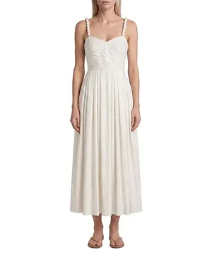 CARTOLINA Marabel Jacquard Midi Dress - Ivory