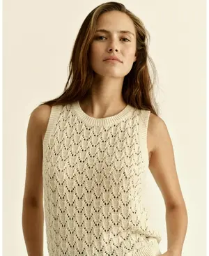 CARTOLINA Lou Pointelle Knit Tank