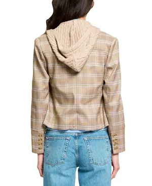 Central Park West Sienna Plaid Dickey Blazer