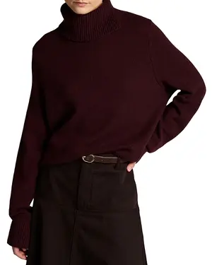 Vince Wool & Cashmere Turtleneck Sweater - Plum