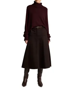 Vince Wool & Cashmere Turtleneck Sweater - Plum