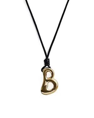 Baublebar Initial Adjustable Cord Pendant Necklace, 32 Black B