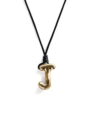 Baublebar Initial Adjustable Cord Pendant Necklace, 32 Black J