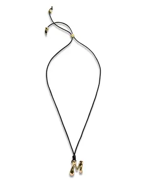 Baublebar Initial Adjustable Cord Pendant Necklace, 32 - Black M