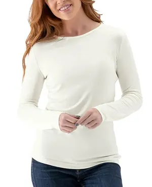 Uwila Warrior Silk Blend Long-sleeve Base Layer Shirt - Cream
