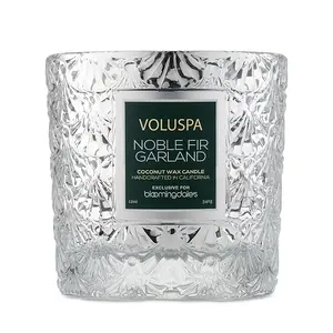Voluspa Noble Fir Garland Luxe Classic Candle 12 Oz - Silver