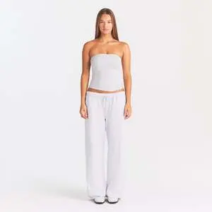 SKIMS Cotton Jersey Tube Top - Light Heather Grey