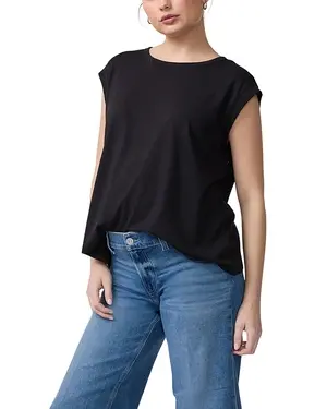 INGRID & ISABEL Relaxed Crewneck Tank - Black