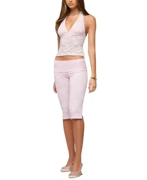 EDIKTED Talisa Lace Halter Top - Light-pink