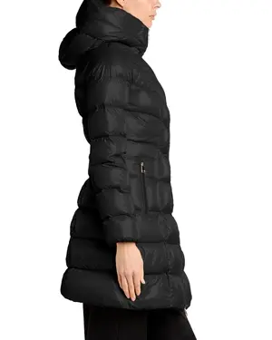 Moncler Marusse Hooded Mid Length Down Jacket - Black