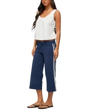 EDIKTED Edyth Tie Front Cotton Tank Top