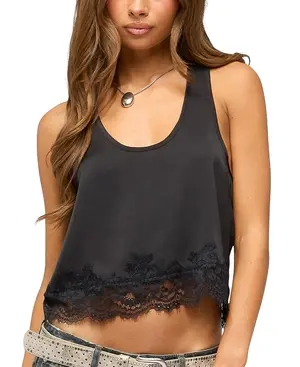 EDIKTED Ony Lacey Satin Effect Tank Top
