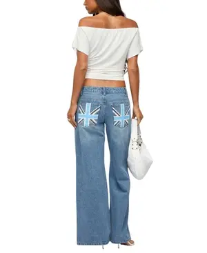 EDIKTED Low Rise Baggy Jeans