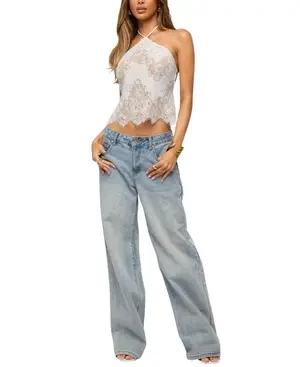 EDIKTED Yanitza Lace Halter Top