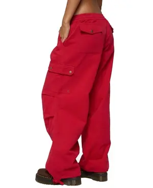 EDIKTED Paskal Twill Baggy Parachute Pants