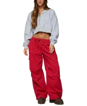 EDIKTED Paskal Twill Baggy Parachute Pants