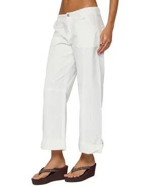 EDIKTED Sheer Cotton Pants