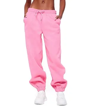 EDIKTED Raely Oversized Sweatpants - Pink