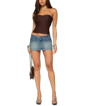 EDIKTED Marzi Strapless Knit Bandage Top
