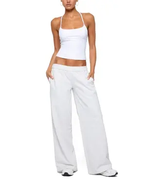 EDIKTED Dafni Scoop Neck Tank Top - White
