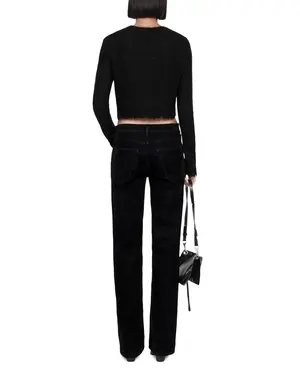 ALLSAINTS Mabel V-neck Cropped Cardigan - Black