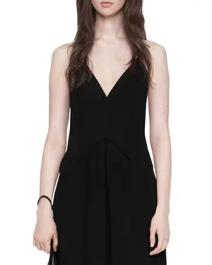 ALLSAINTS Fawn Pleated Midi Dress - Black