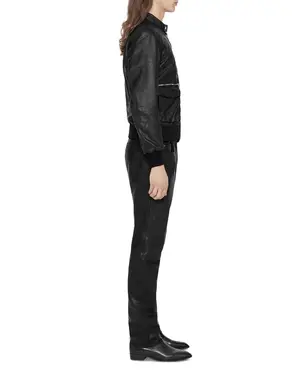 ALLSAINTS Hiro Bomber Zip Leather Jacket