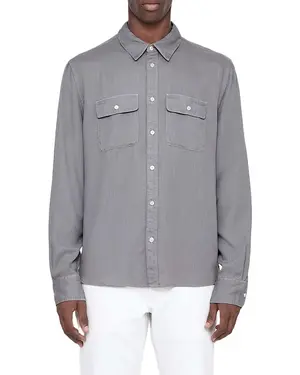 ALLSAINTS Bond Long Sleeve Shirt - Cloud Grey
