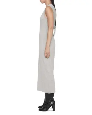 ALLSAINTS Ilia Twist Back Midi Dress - Grey Marl