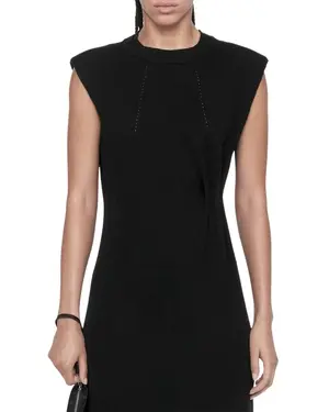 ALLSAINTS Kayla Merino Wool Midi Dress - Black