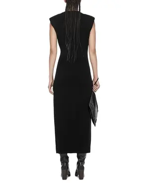ALLSAINTS Kayla Merino Wool Midi Dress - Black