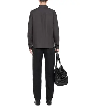 ALLSAINTS Hanway Western Point Collar Pocket Shirt - Anthracite Black