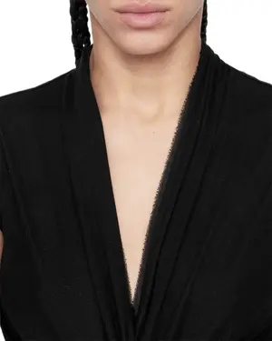 ALLSAINTS Dariya Draped Neck Maxi Dress - Black
