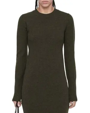 ALLSAINTS Erith Wool Maxi Sweater Dress - Deep Khaki