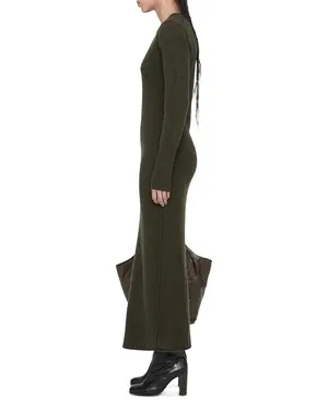 ALLSAINTS Erith Wool Maxi Sweater Dress - Deep Khaki