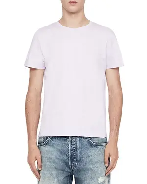 ALLSAINTS Cody Cotton Textured Crewneck T-shirt - Dusted Lilac