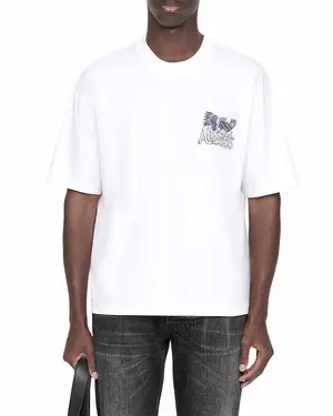 ALLSAINTS Rattlesnake Battles Cotton Logo Graphic T-shirt - Optic White