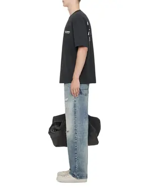 ALLSAINTS Shadow Logo Cotton Crewneck T-shirt - Washed Black