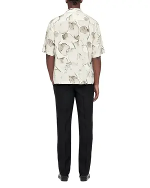 ALLSAINTS Tulip Short Sleeve Shirt - Ivory/grey
