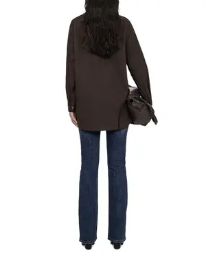 ALLSAINTS Kaia Cotton Oversized Shirt - Hazelnut Brown