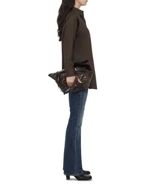 ALLSAINTS Kaia Cotton Oversized Shirt - Hazelnut Brown