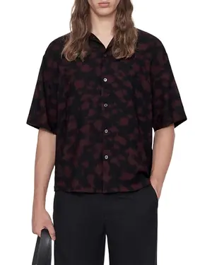 ALLSAINTS Leo Short Sleeve Shirt Black/brown
