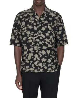ALLSAINTS Leo Short Sleeve Shirt Black/grey