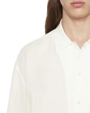 ALLSAINTS Archer Oversized Point Collar Shirt - White